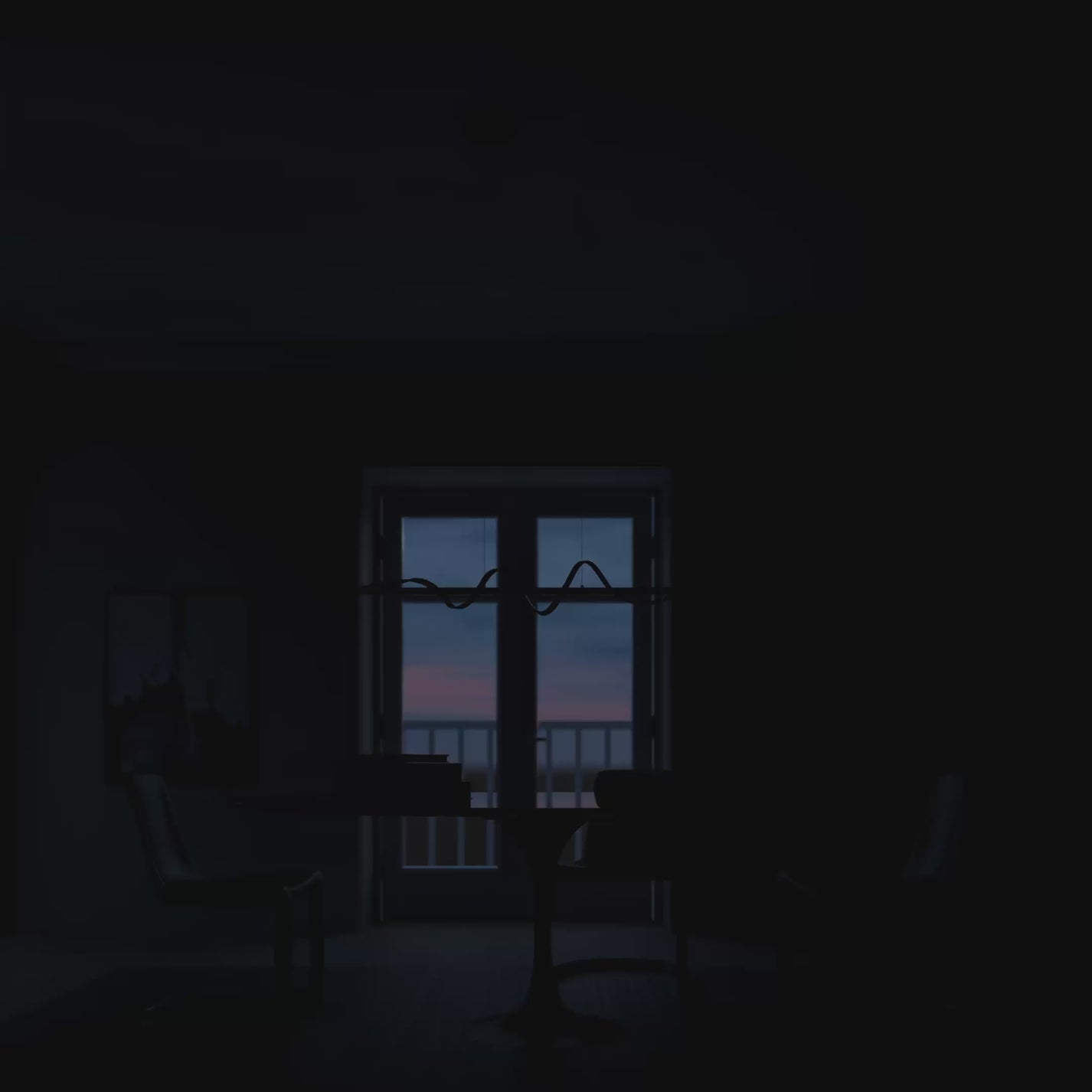 Stilvolle LED-Pendelleuchte HEMERIA | Matt Schwarz | Dimmbar